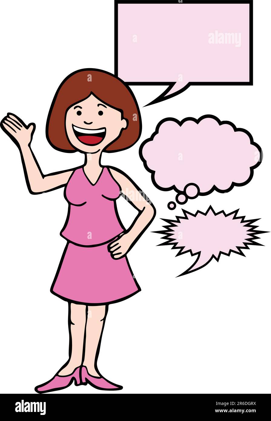 Thoughtful girl Stock Vector Images - Alamy