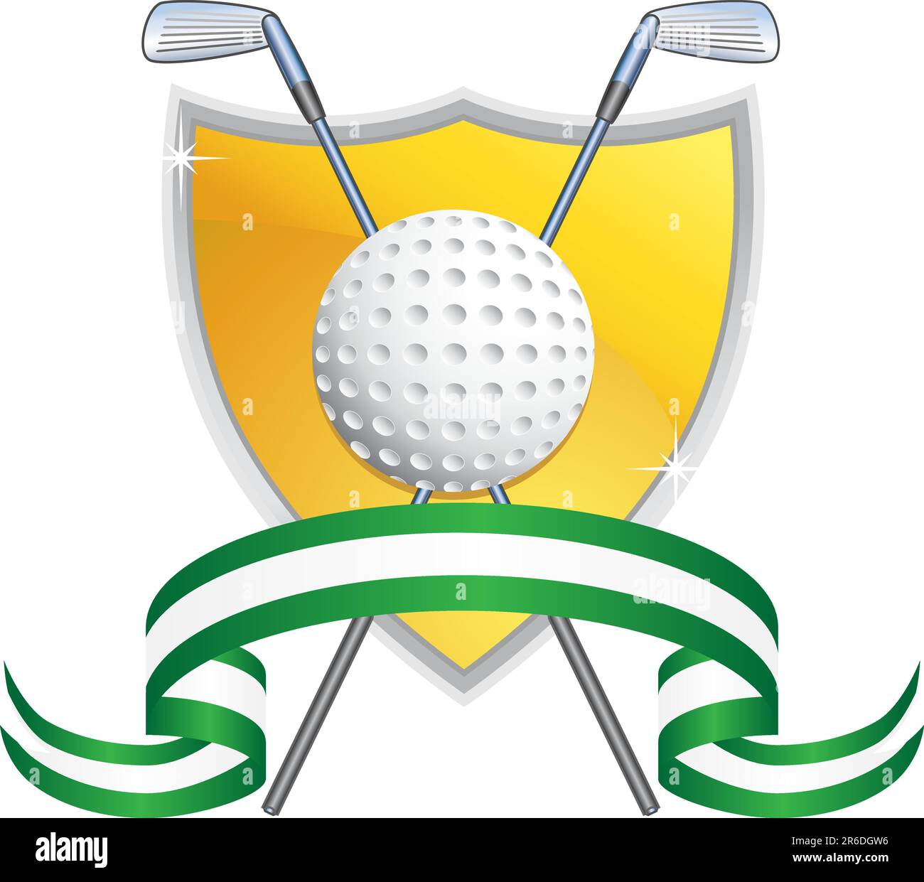 Golf themed background with shield and ribbon Stock Vector Image & Art ...