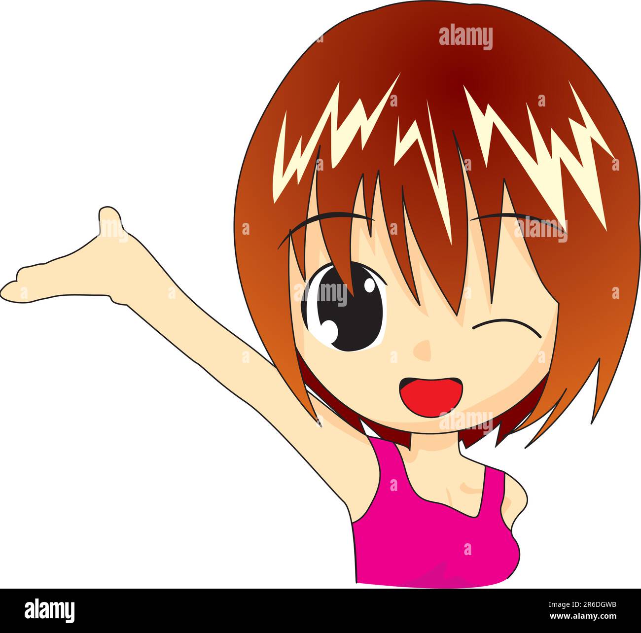 cute girl vector Stock Vector Image & Art - Alamy