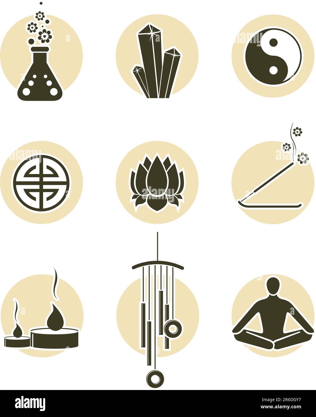 Spirituality icon set Stock Vector Image & Art - Alamy