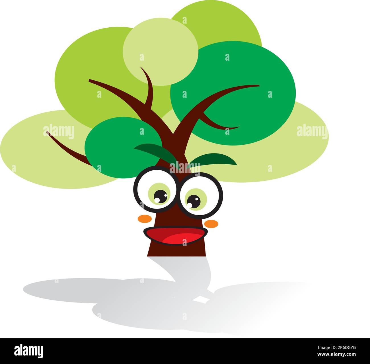 Happy tree illustration cartoon Stock Vector Image & Art - Alamy