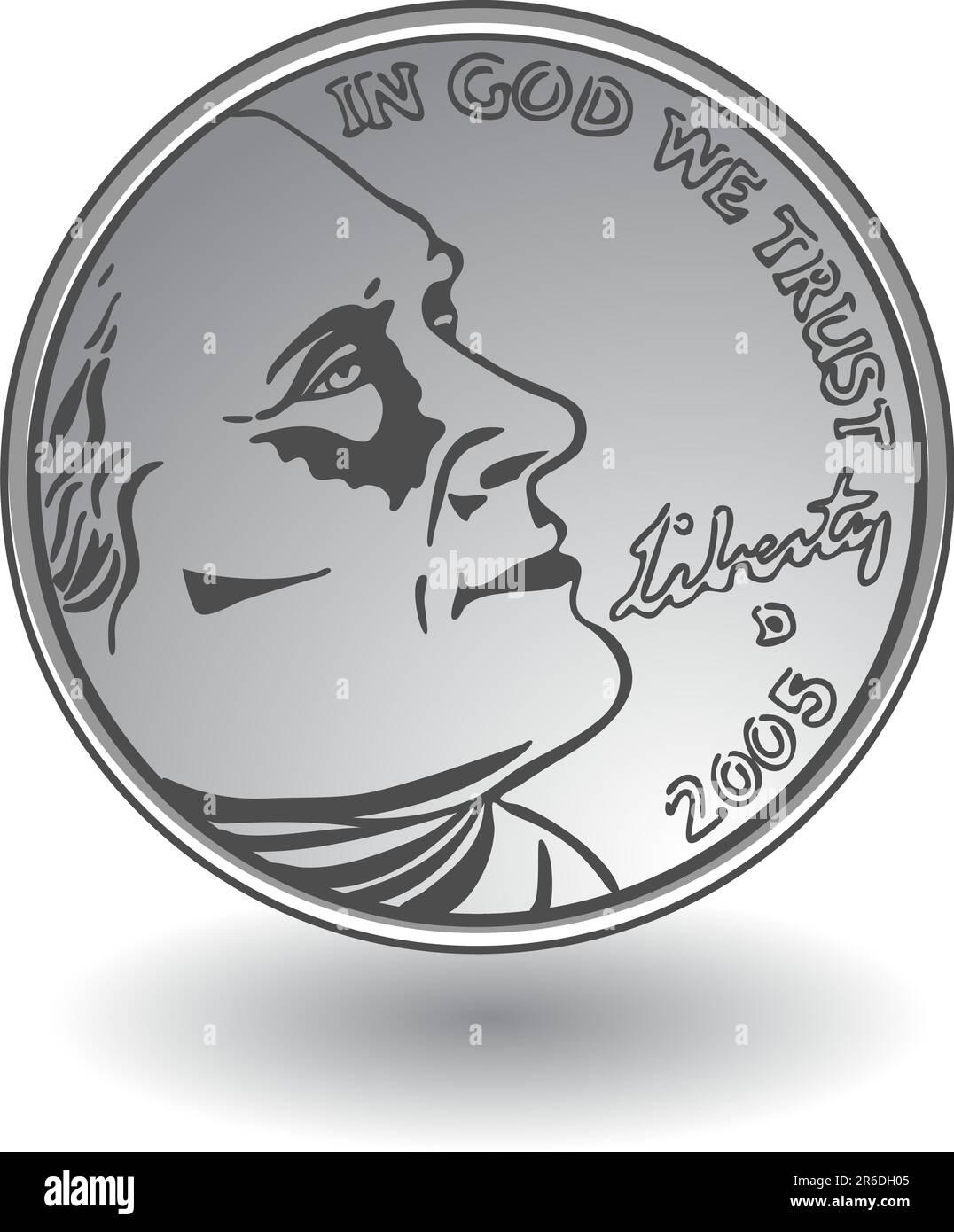 3D image of a nickel Stock Vector Image & Art - Alamy