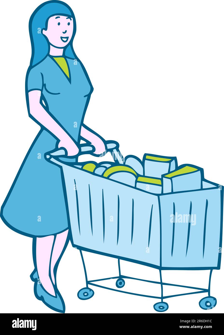 Woman in bag store Cut Out Stock Images & Pictures - Alamy