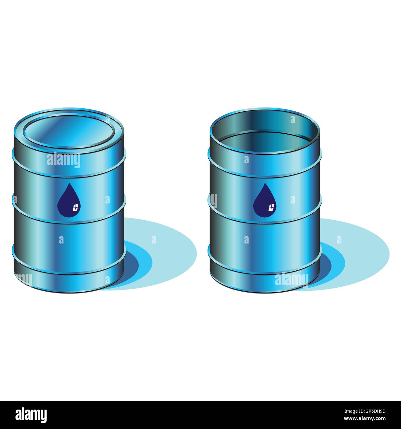 Open and closed barrels with water drop symbol Stock Vector Image & Art ...