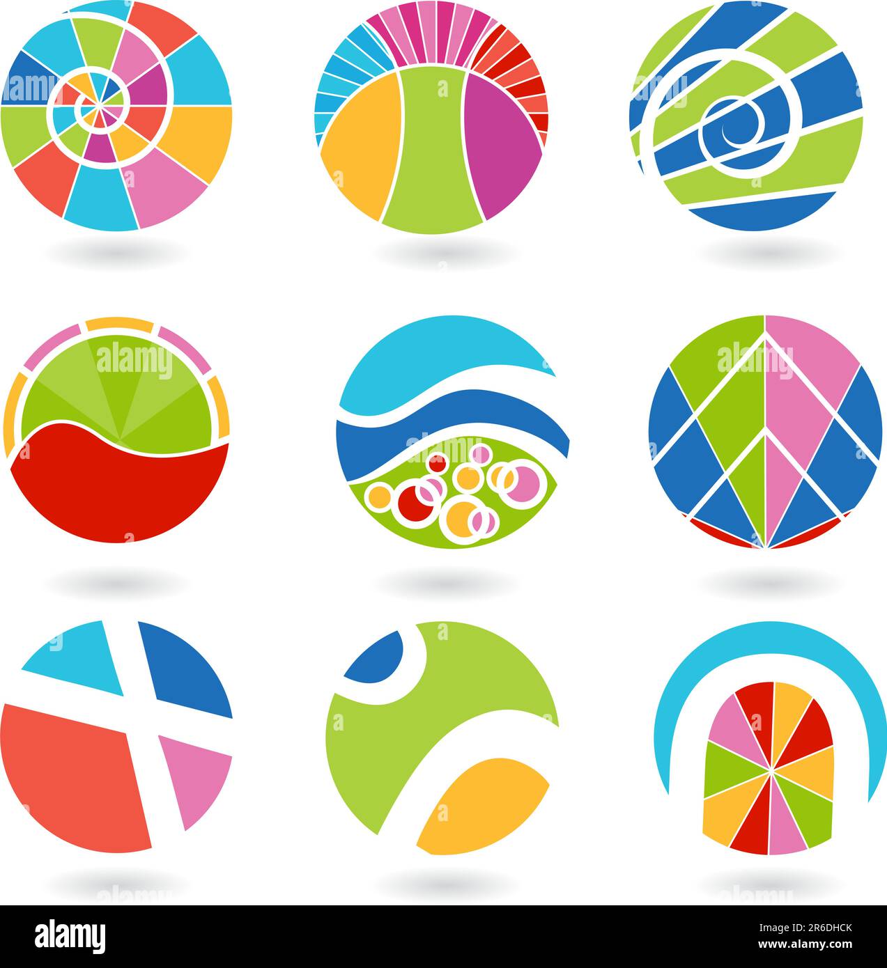 A set of nine creative design element icons Stock Vector Image & Art ...