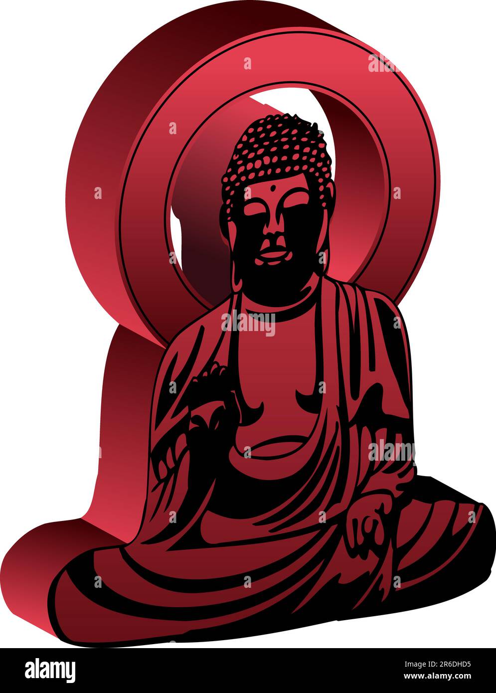Buddha statue chinese buddhist Stock Vector Images - Alamy