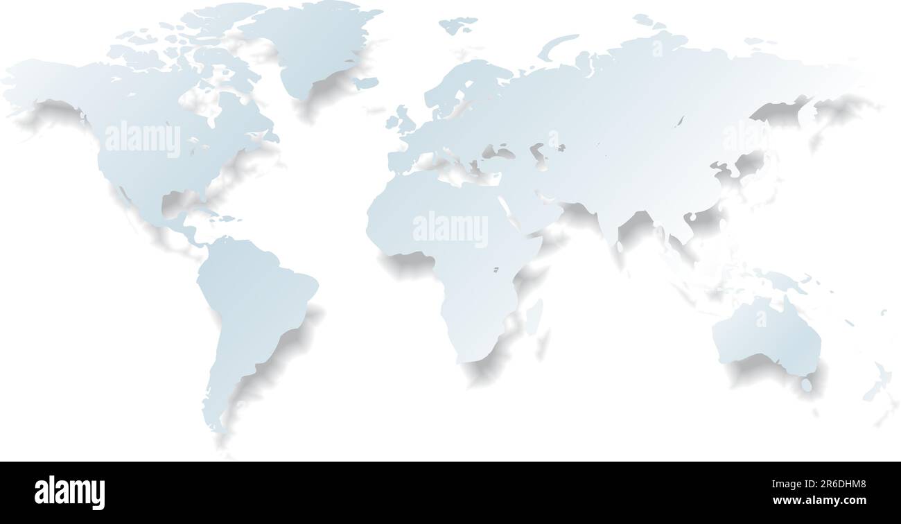 light detailed vector world map Stock Vector Image & Art - Alamy