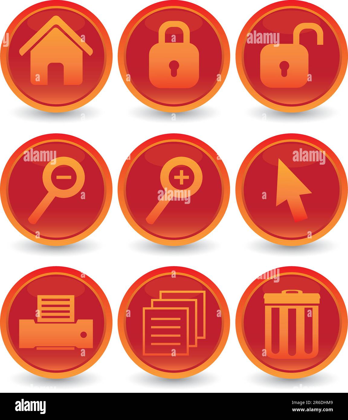 Generate button icon set Stock Vector Images - Alamy
