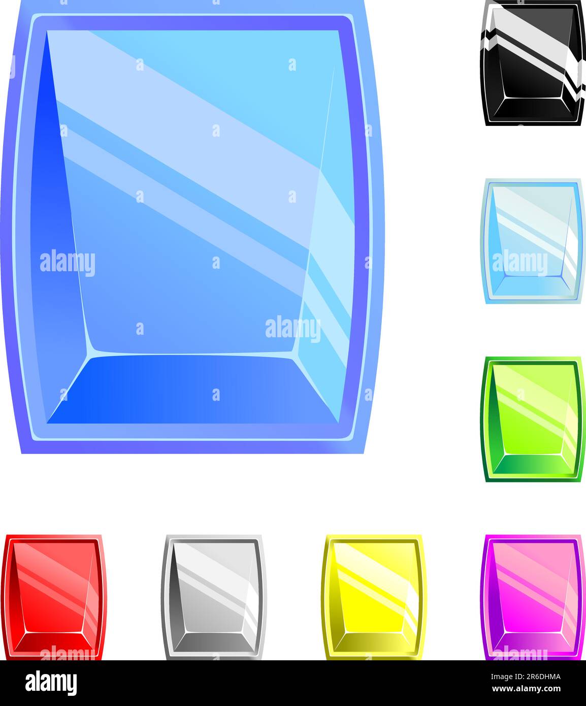 Set color push buttons Stock Vector Images - Alamy