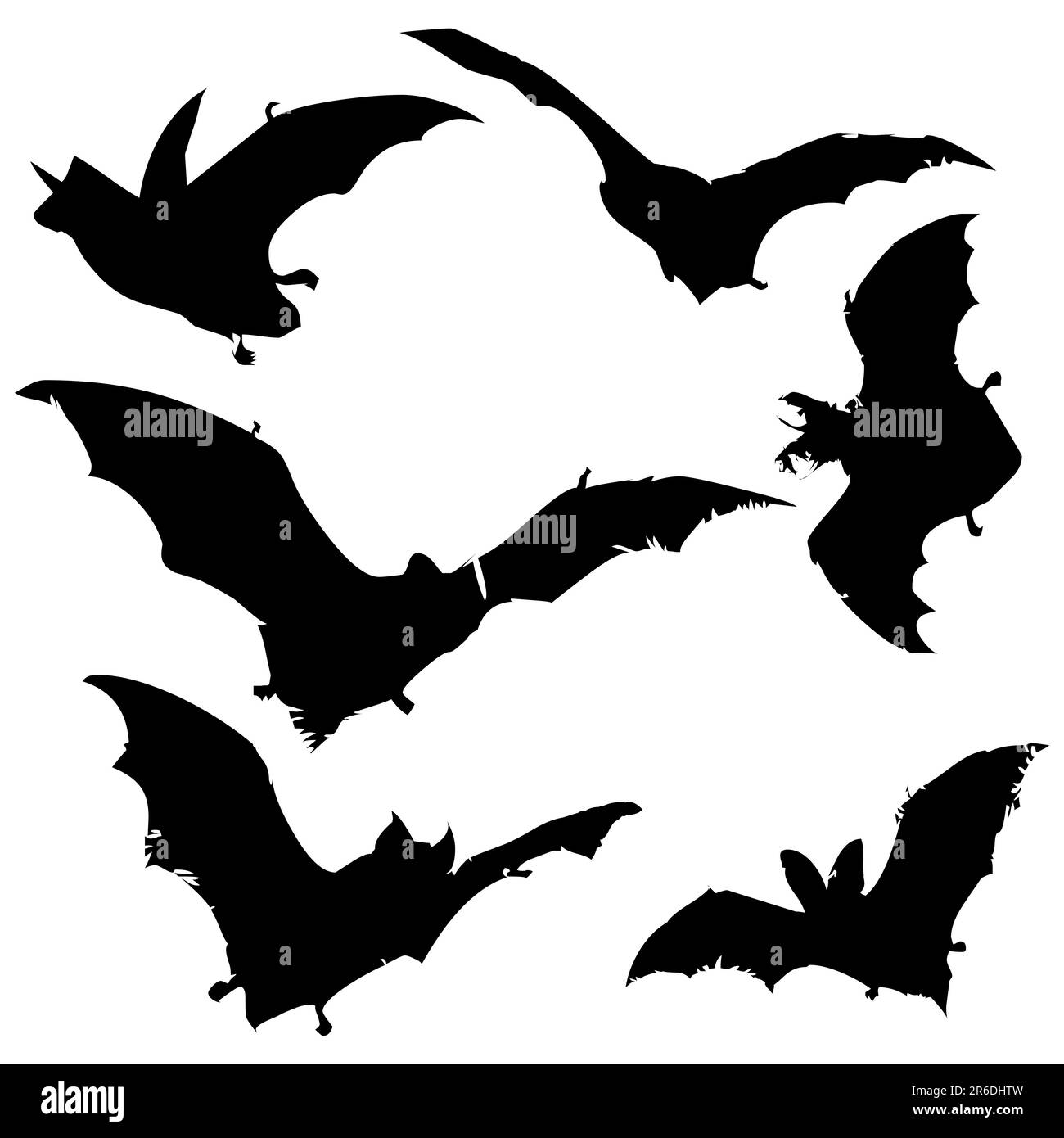 Bat silhouettes collection Stock Vector Image & Art - Alamy