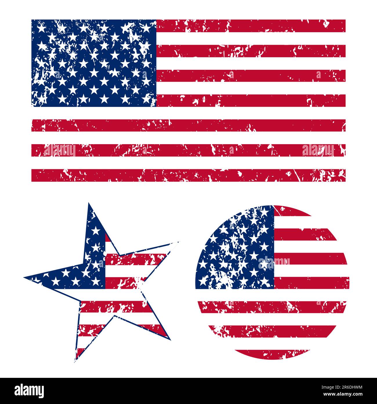 Grunge American flags vector illustration Stock Vector Image & Art - Alamy
