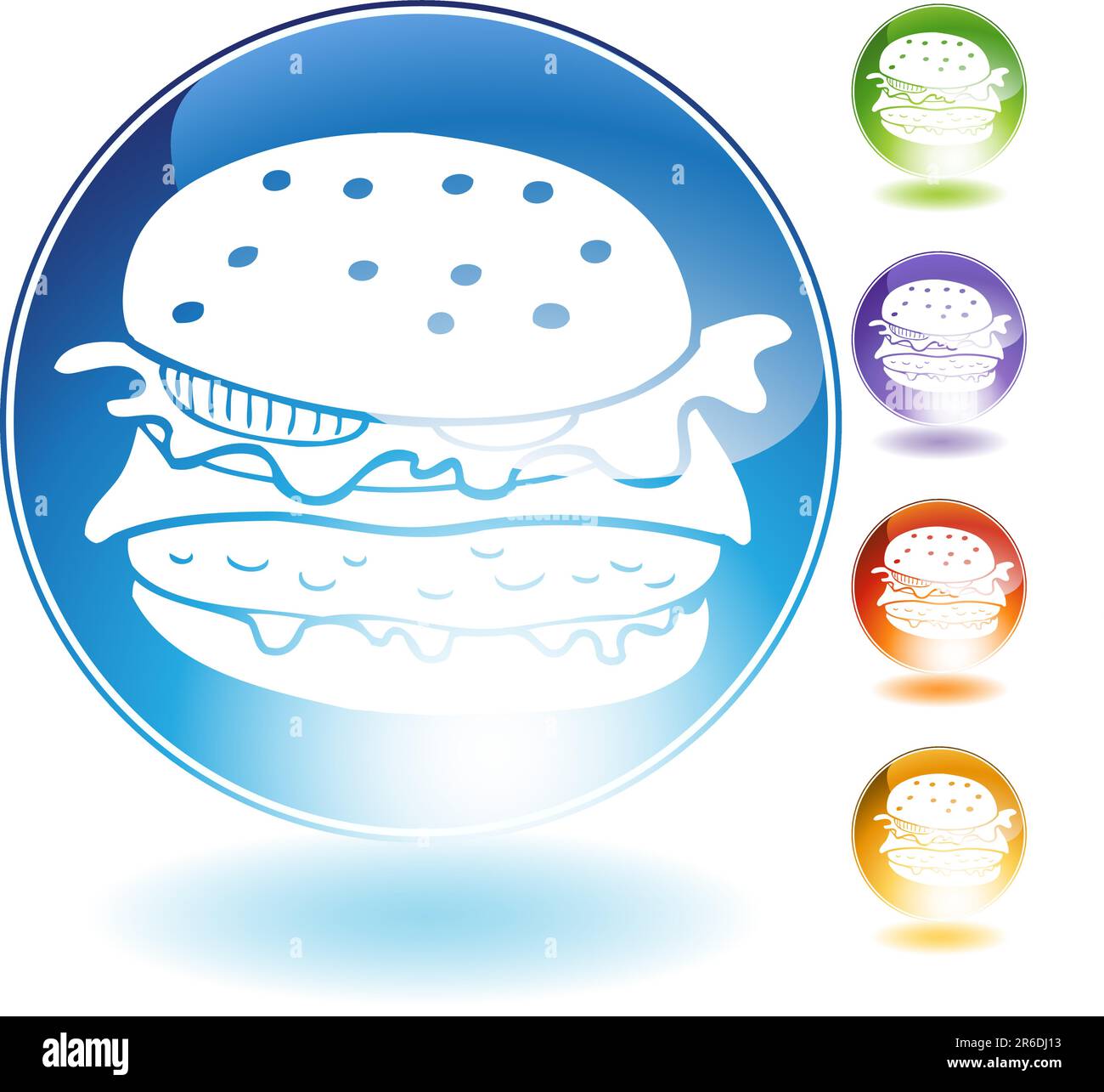 Burger crystal icon isolated on a white background Stock Vector Image ...