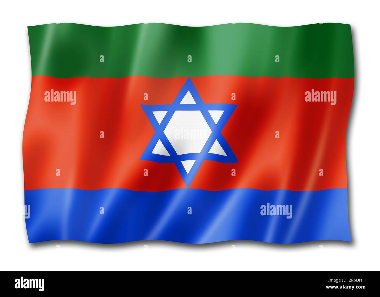 Bnei Menashe ethnic flag, Asia. 3D illustration Stock Photo - Alamy