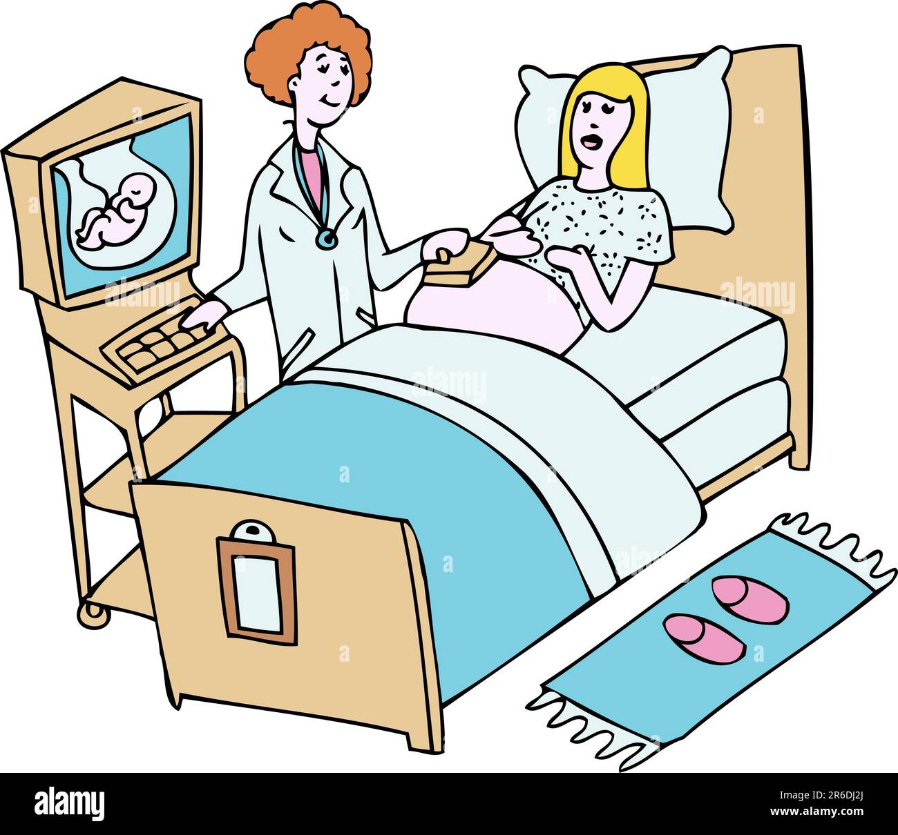 Female doctor examines ultrasound scan hi-res stock photography and ...