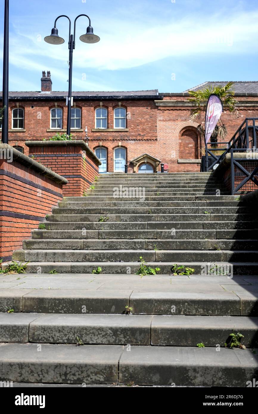 Steps in Castlefield Manchester Stock Photo - Alamy