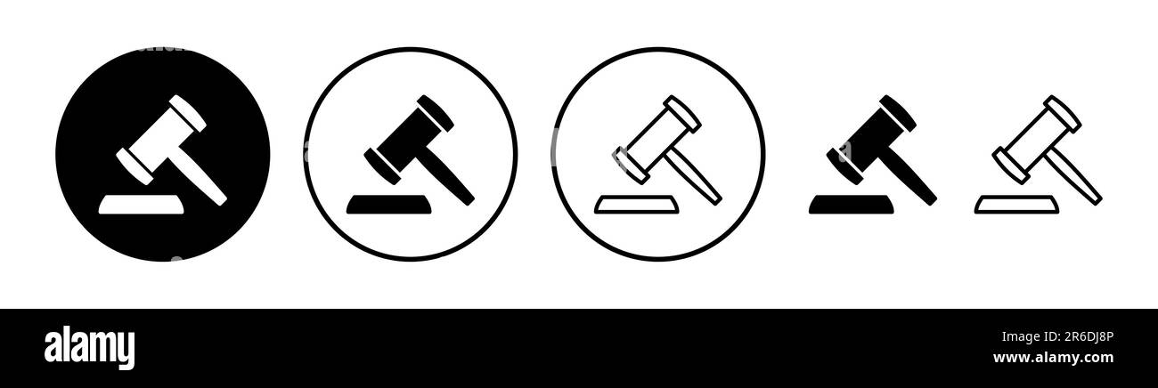 Gavel icon vector. judge gavel icon. auction hammer Stock Vector Image ...