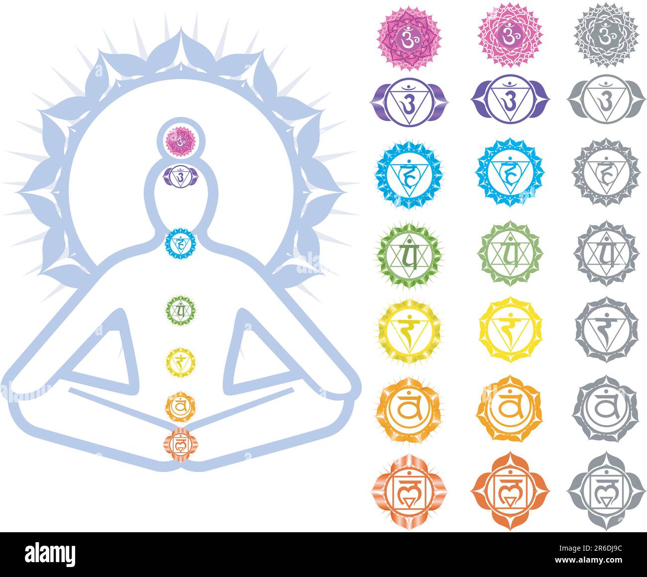 Chakras Stock Vector Images - Alamy