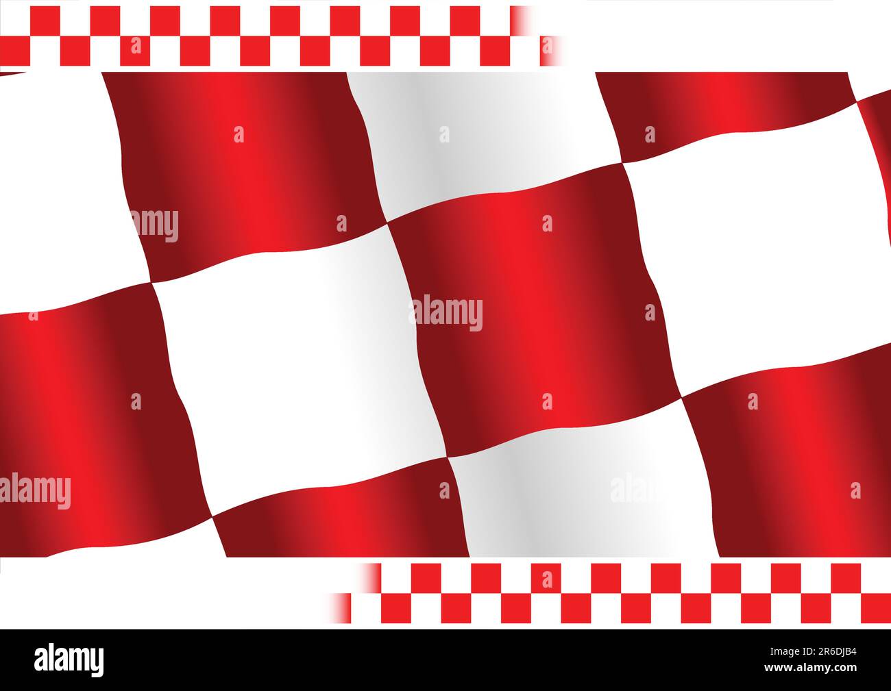 Red checkered flag with white copy space at top and bottom Stock Vector ...
