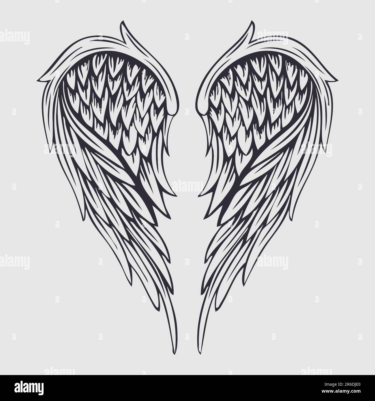 Angel wings vector Stock Vector Image & Art - Alamy