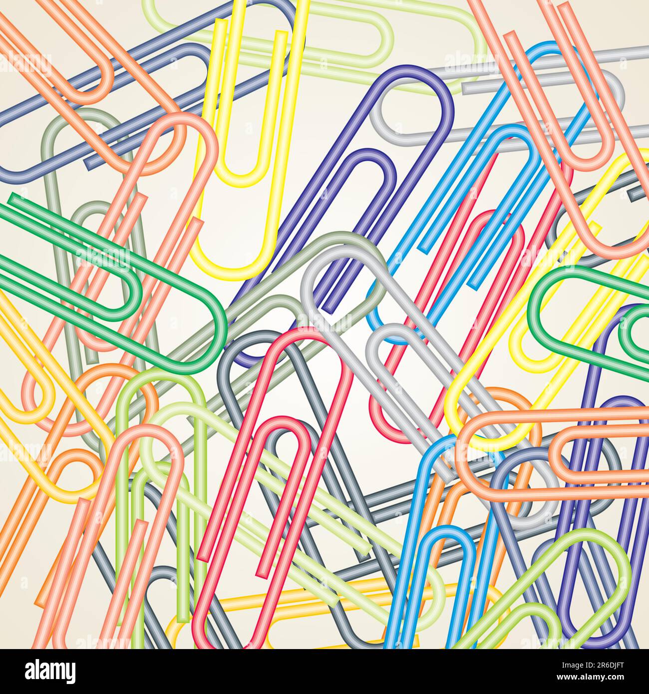 colored vector paperclips illustration for background Stock Vector ...