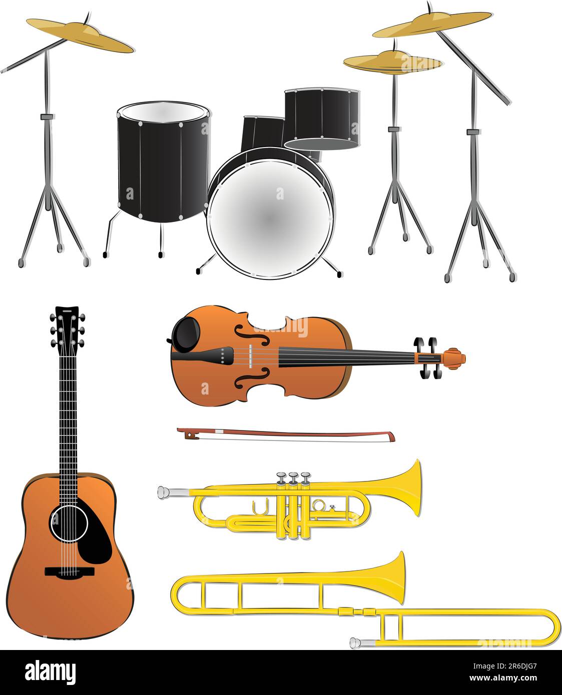 musical instruments vector illustration Stock Vector Image & Art - Alamy