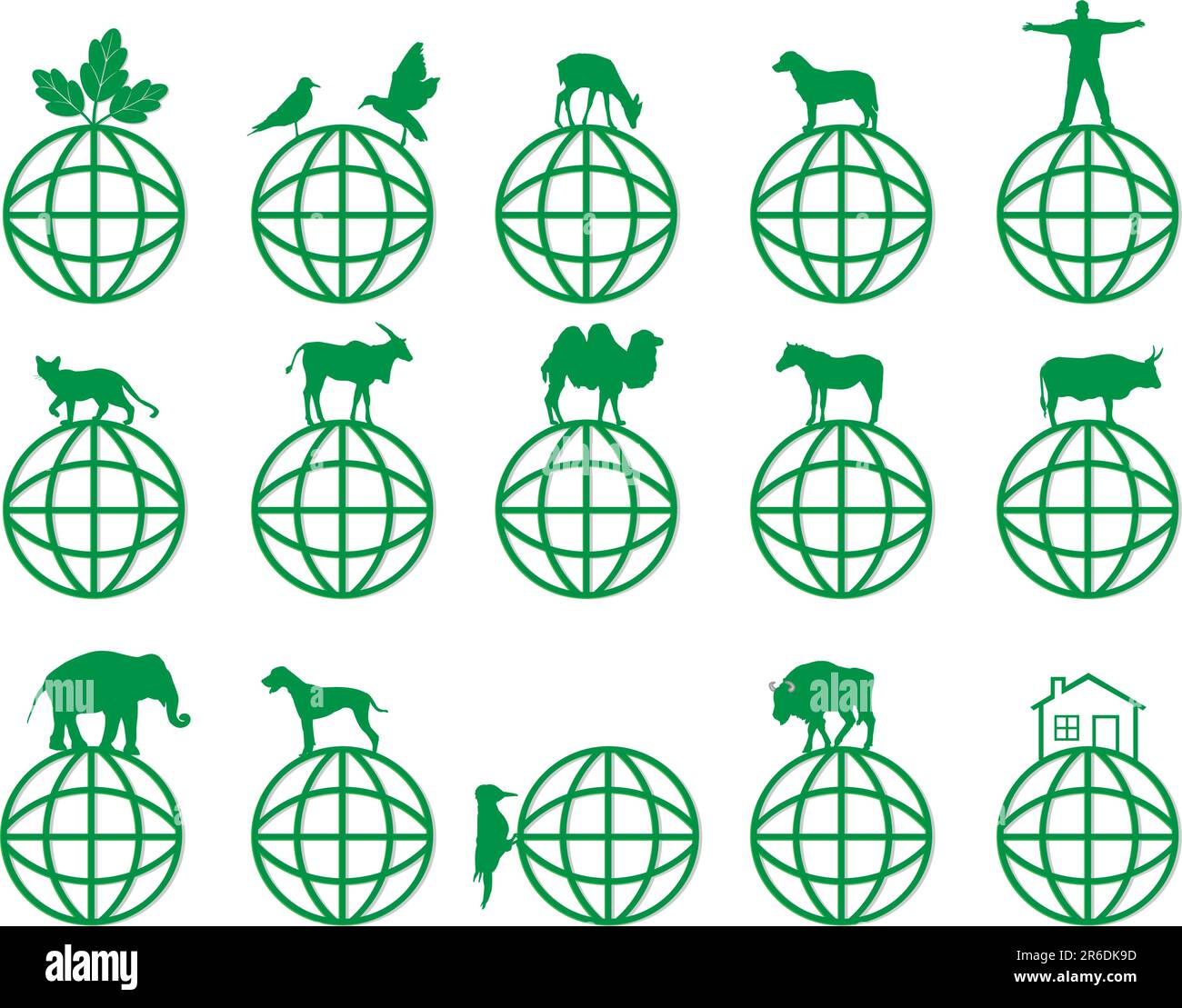 Earth and Ecology symbols Stock Vector Image & Art - Alamy