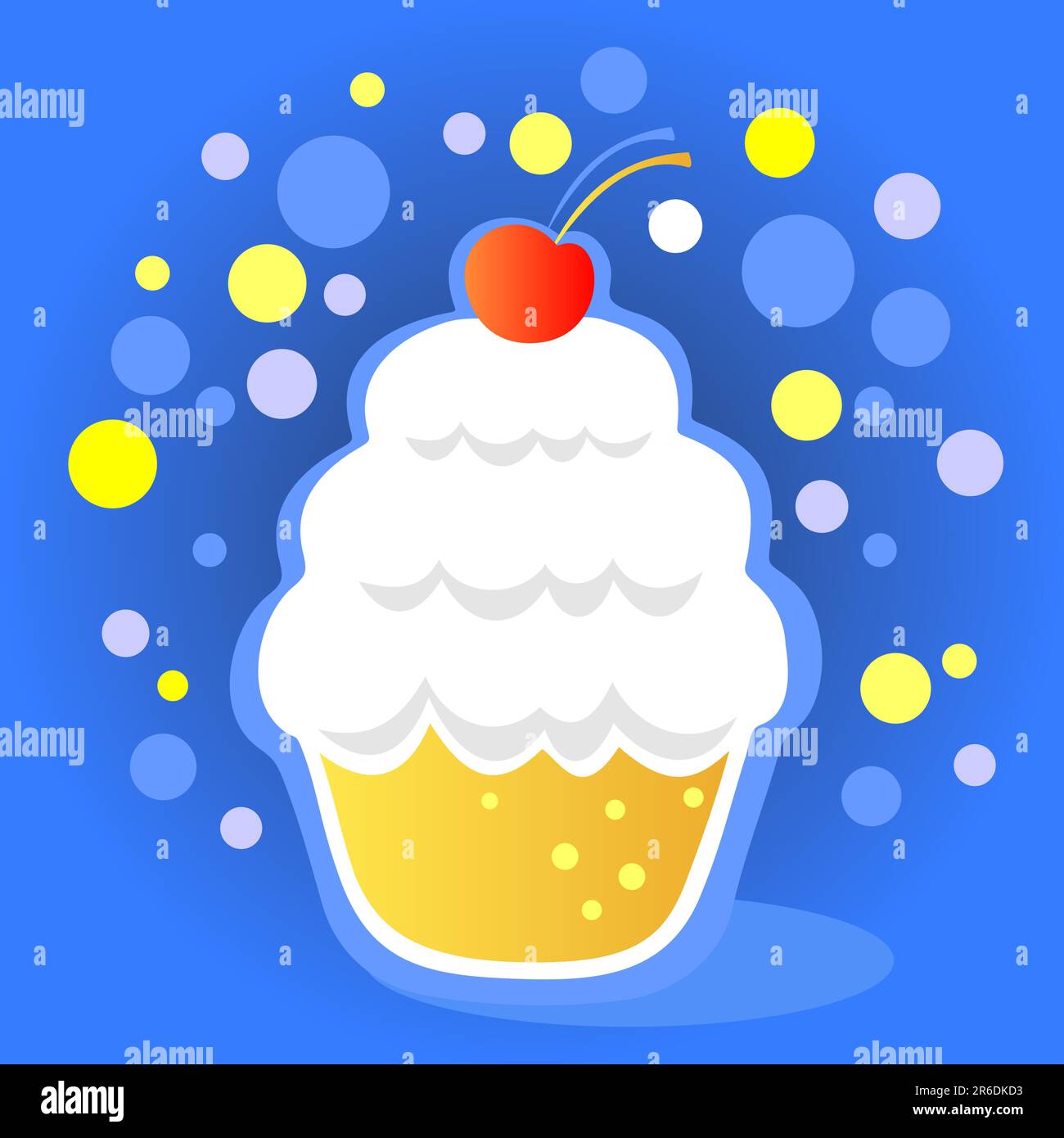 Cartoon cupcake cherry hi-res stock photography and images - Alamy