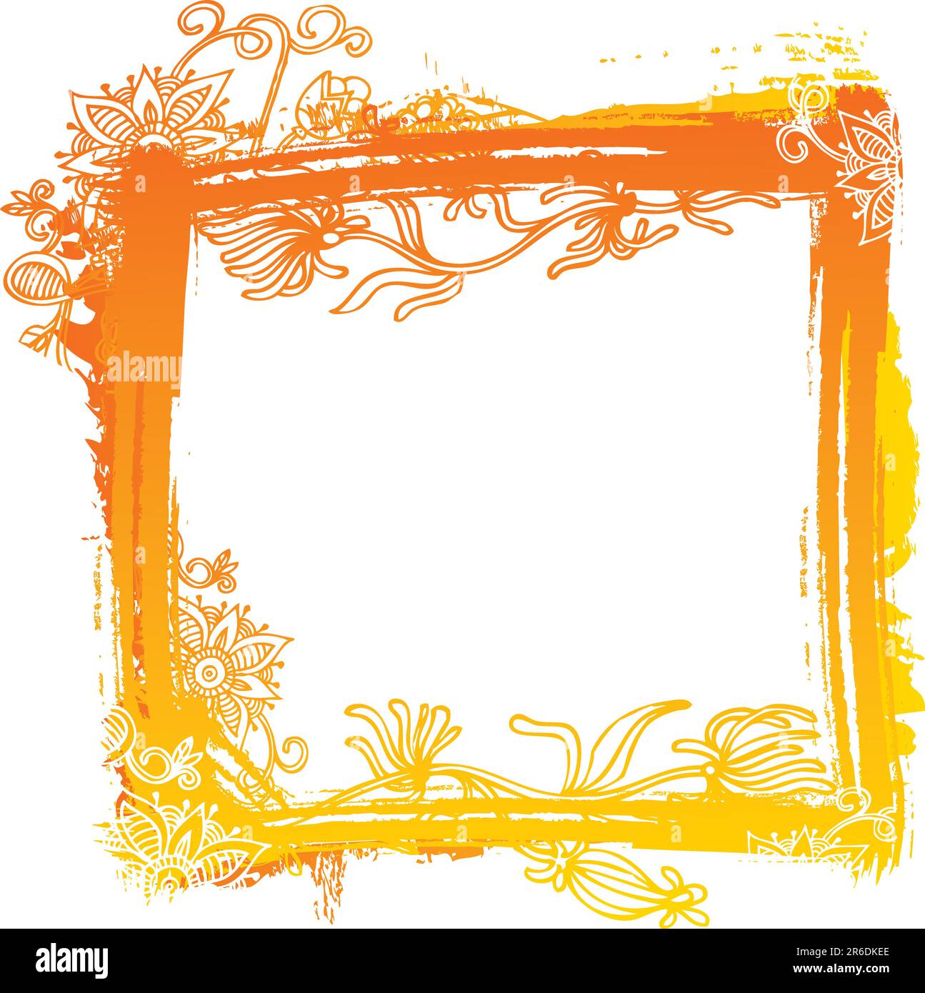 Summer flower frame, vector illustration Stock Vector Image & Art - Alamy