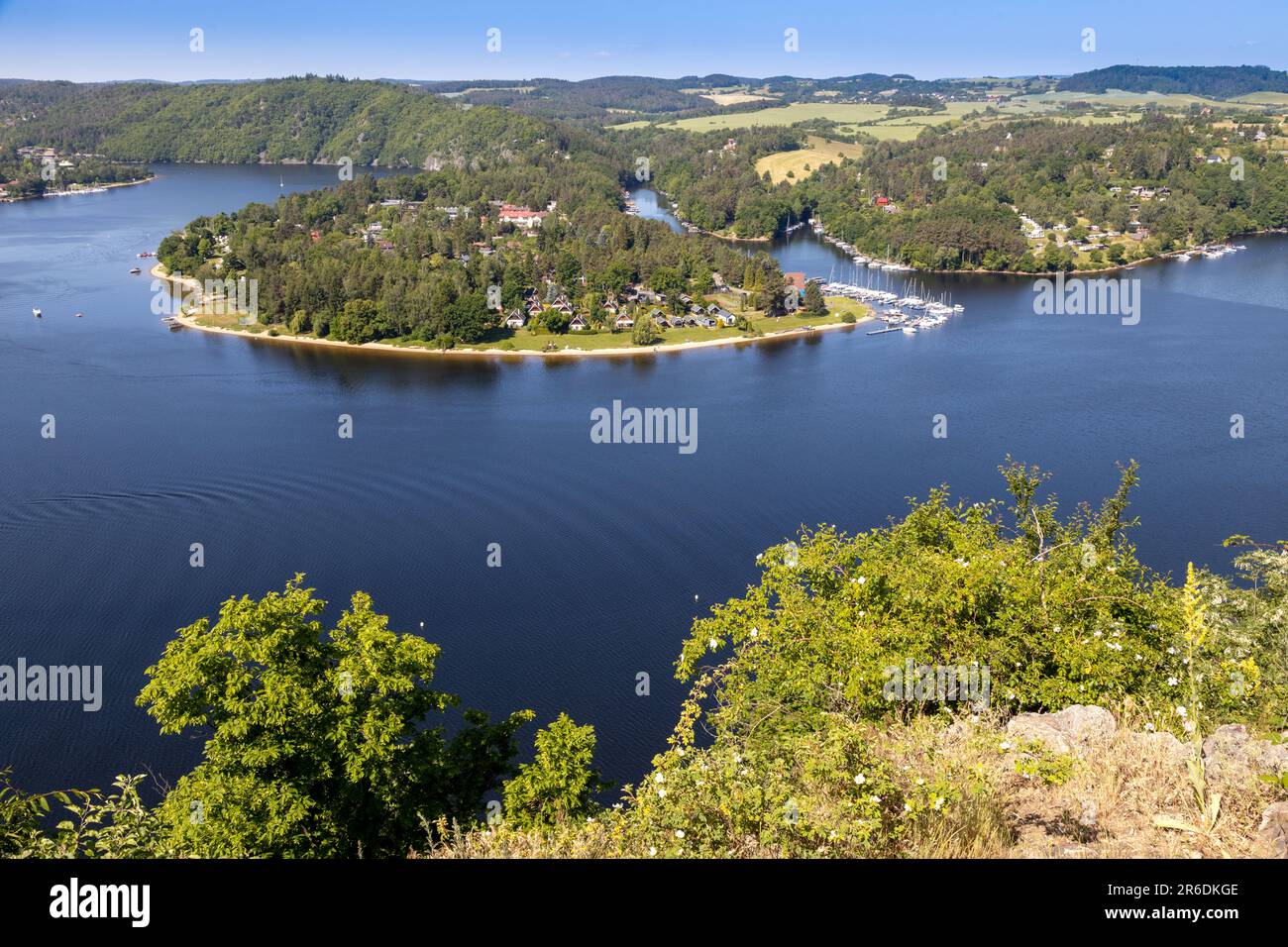 Slapska prehrada, vyhlídka Nová Rabyně, Vltavska kaskada, Stredni Cechy ...