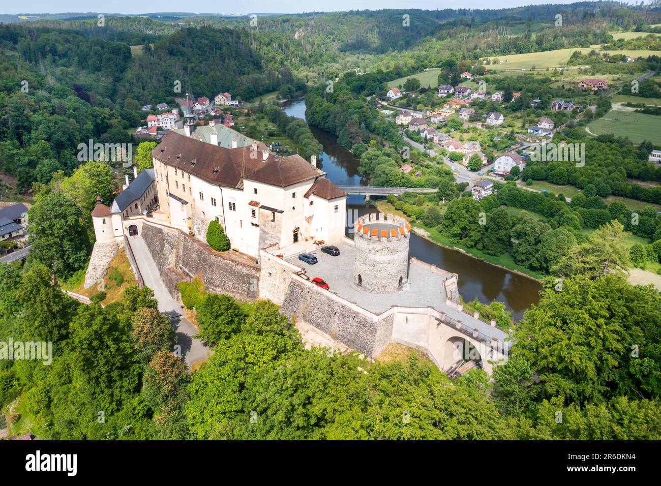 gotický hrad Cesky Sternberk (1241), Posazavi, Stredocesky kraj, Ceska ...