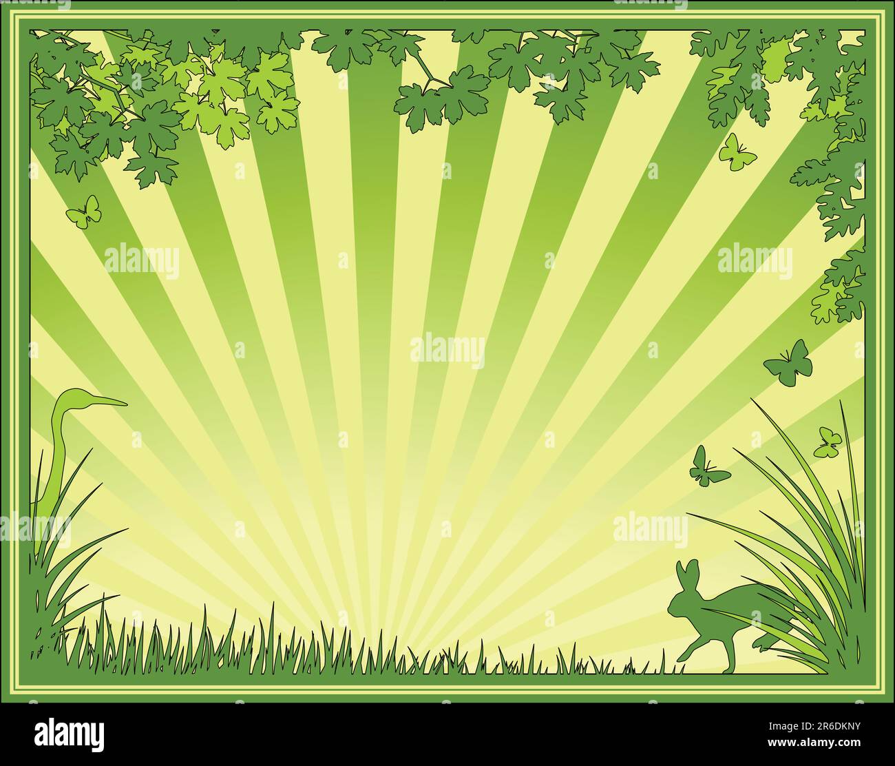 Editable vector illustration of a natural frame Stock Vector Image ...