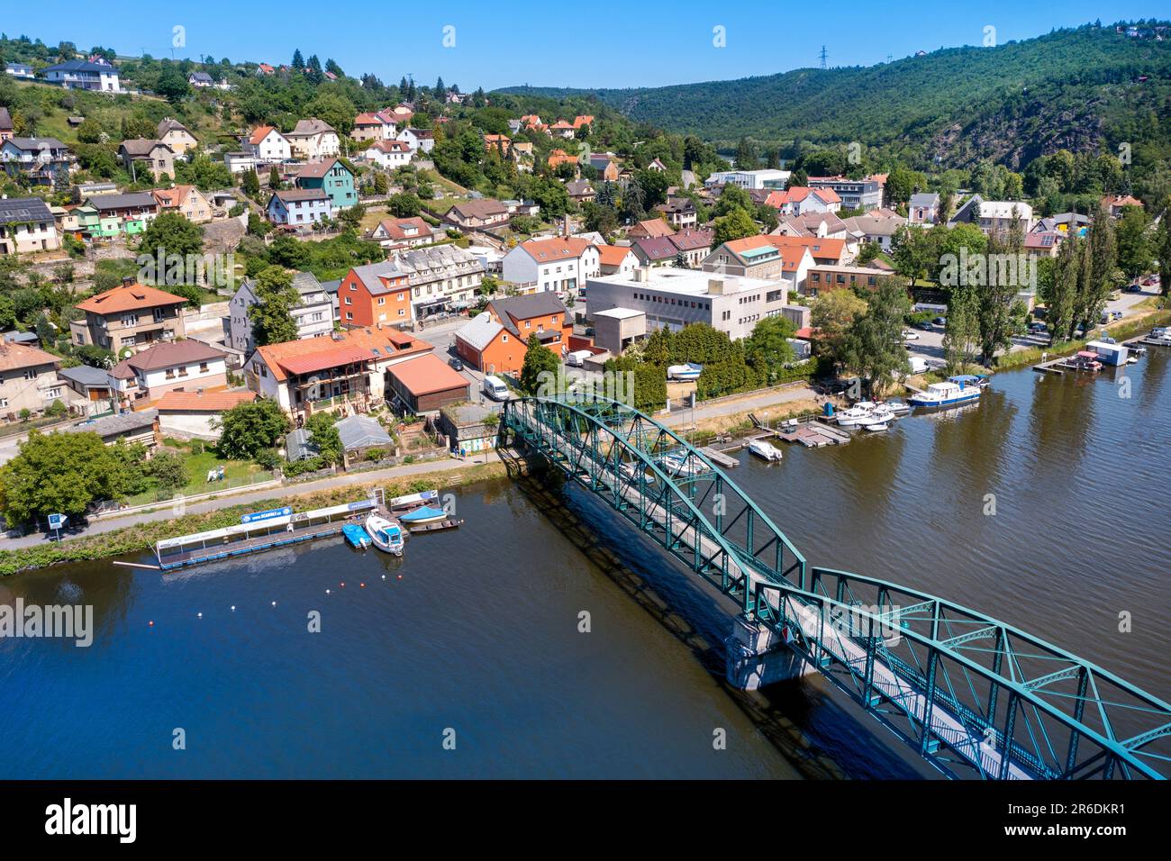 Most u Remagenu, Davle, Vltava, Česká republika / Davle town near ...