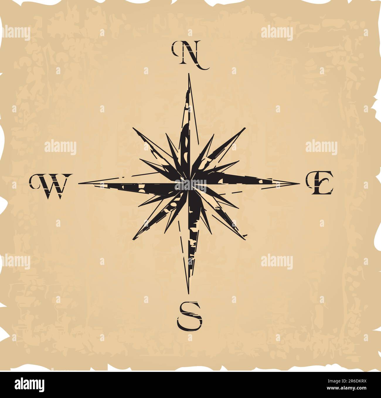 black grunge compass. Vector illustration Stock Vector Image & Art - Alamy