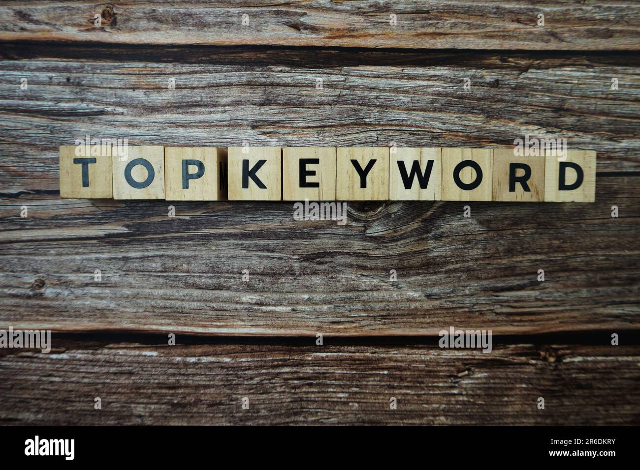 Top Keyword Word alphabet letters on wooden background Stock Photo - Alamy