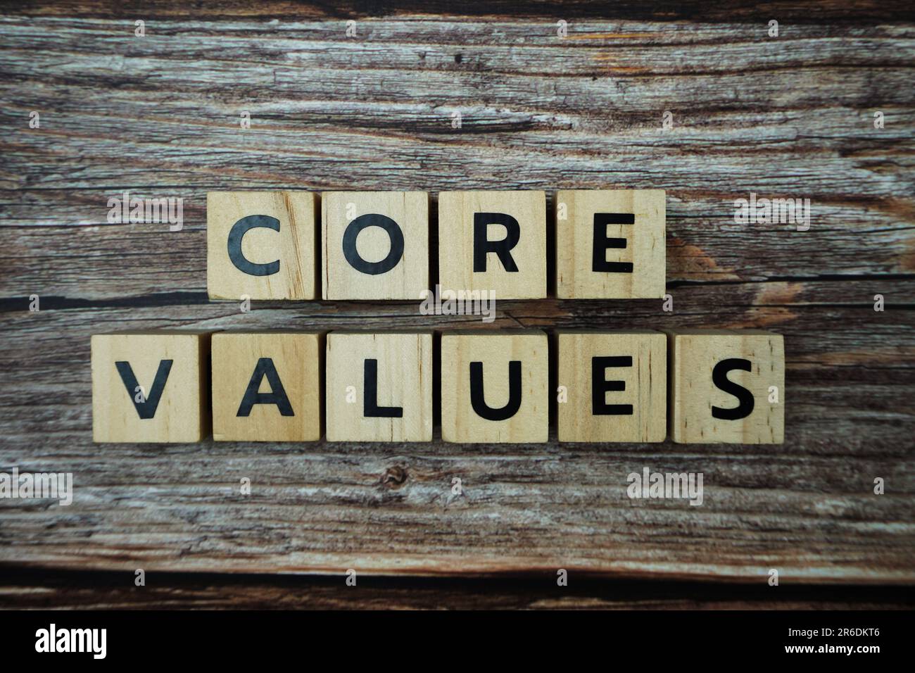 Core Values Word alphabet letters on wooden background Stock Photo - Alamy