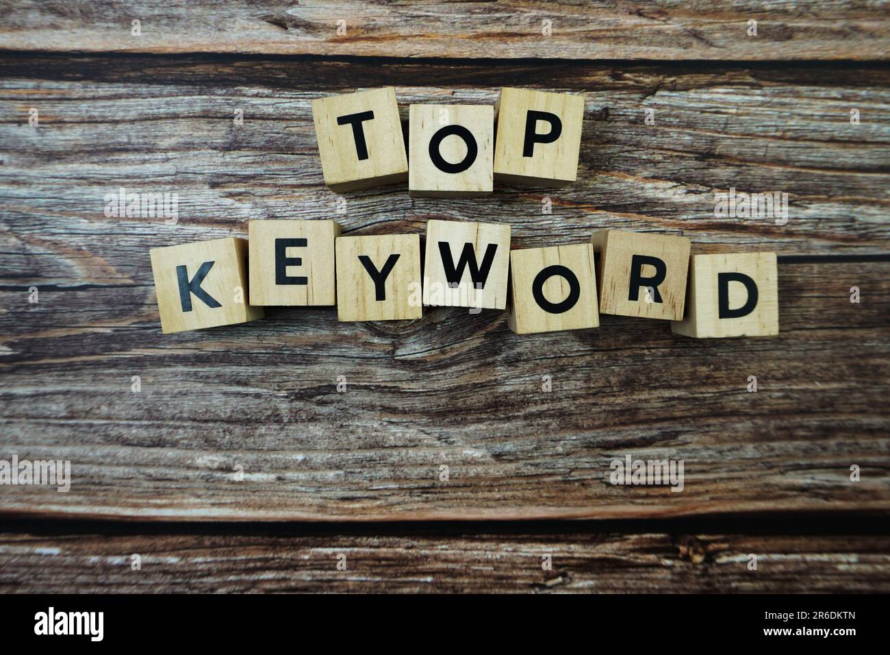 Top Keyword Word alphabet letters on wooden background Stock Photo - Alamy