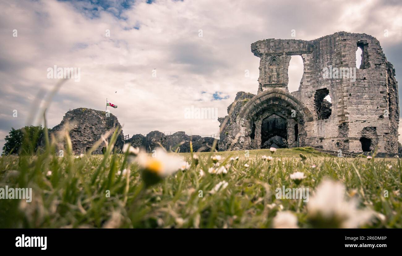 Denbigh castle historic land mark in denbigh north wales Stock Photo ...