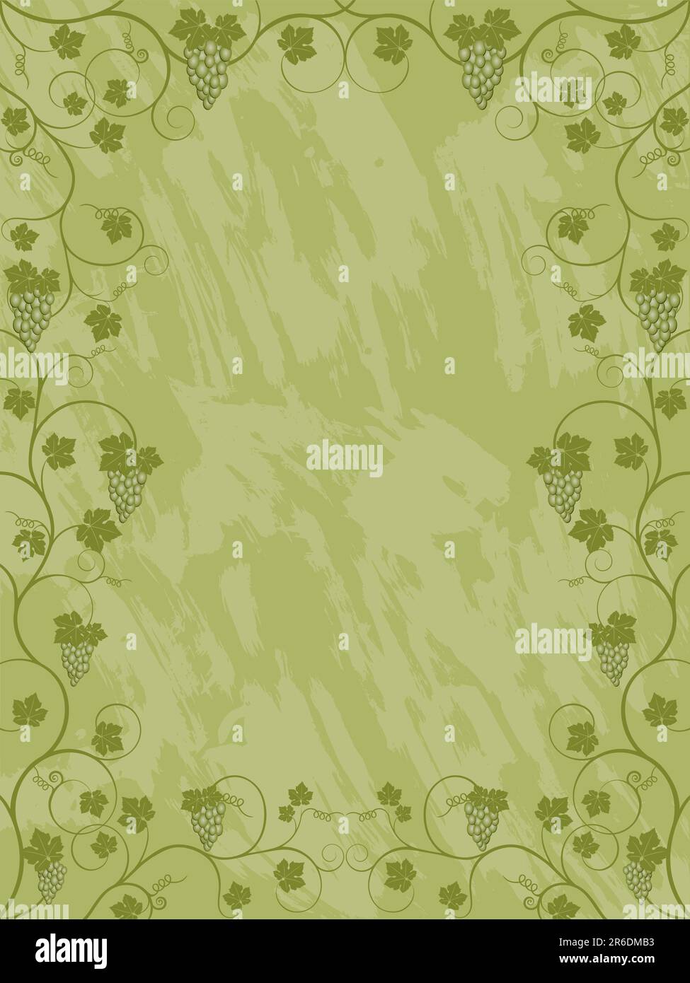 Floral frame with a vine. Vector illustration Stock Vector Image & Art ...