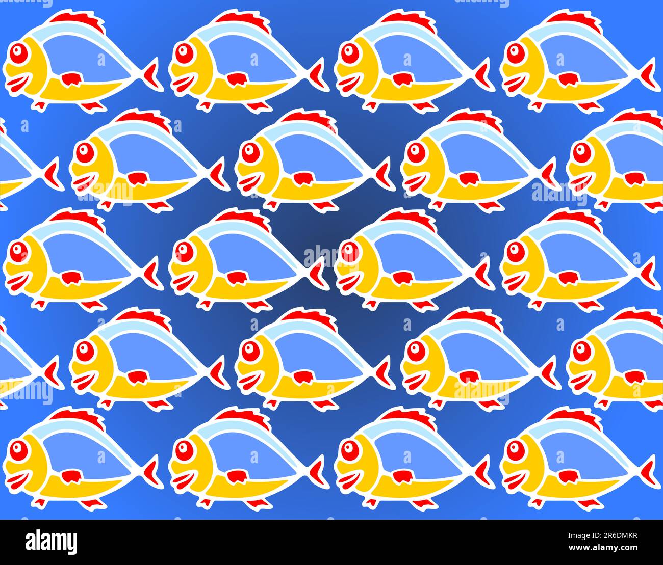 Fish pattern on yellow Stock Vector Images - Alamy