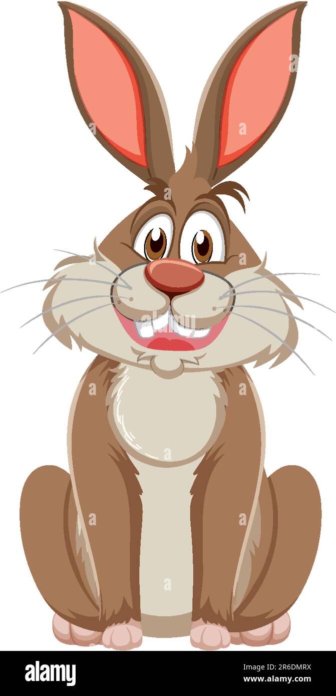 Funny Rabbit Cartoon Character illustration Stock Vector Image & Art ...
