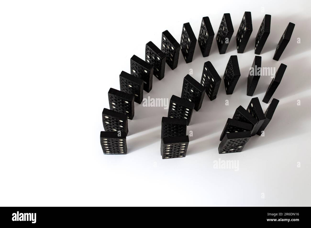Wi-fi symbol made of black domino tiles on white background. Close up ...