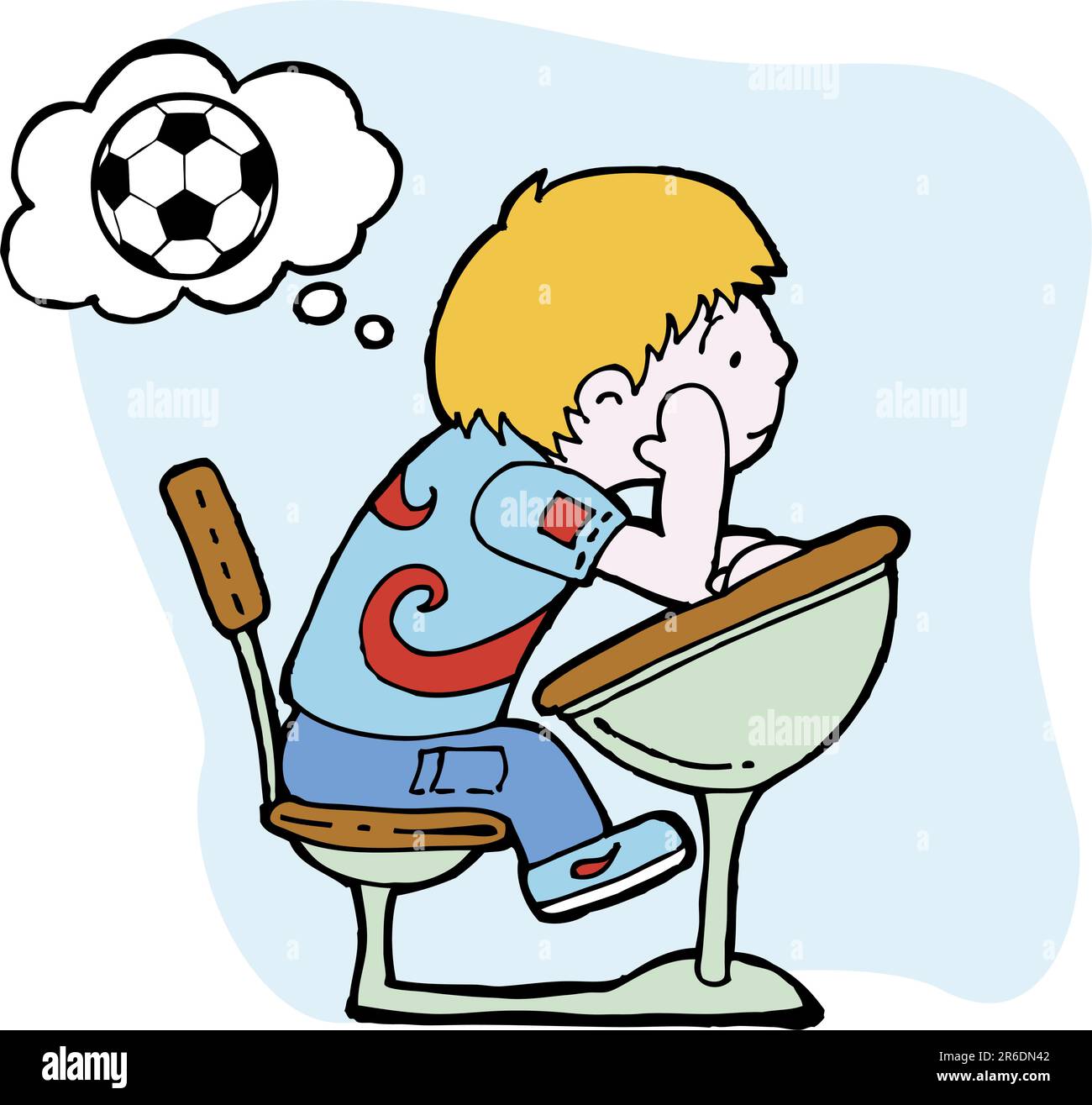 Kid bored at classroom Cut Out Stock Images & Pictures - Alamy