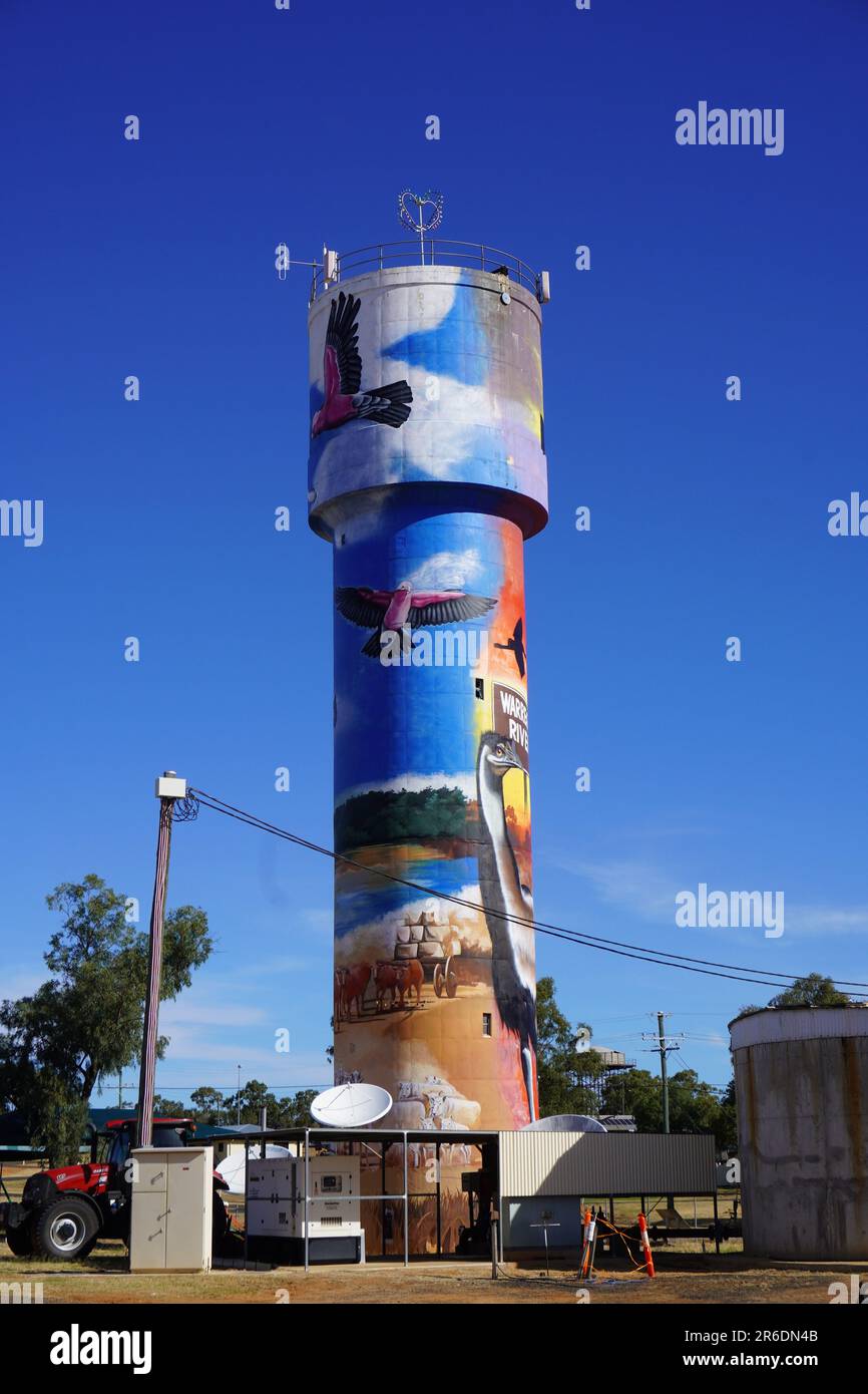 Colorful Augathella Water Tower by Blender Studios in Outback Australia ...