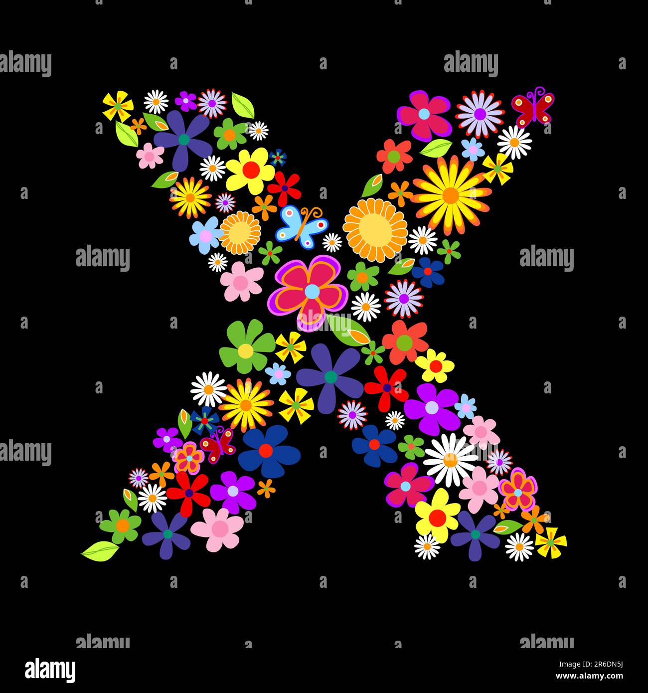Vector flower font, letter X Stock Vector Image & Art - Alamy Vector flower font, letter X Stock Vector Image & Art - Alamy