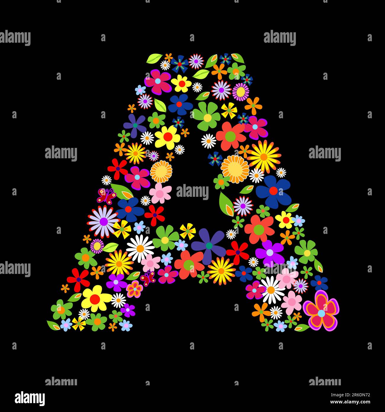 Vector flower font, letter A Stock Vector Image & Art - Alamy Vector flower font, letter A Stock Vector Image & Art - Alamy