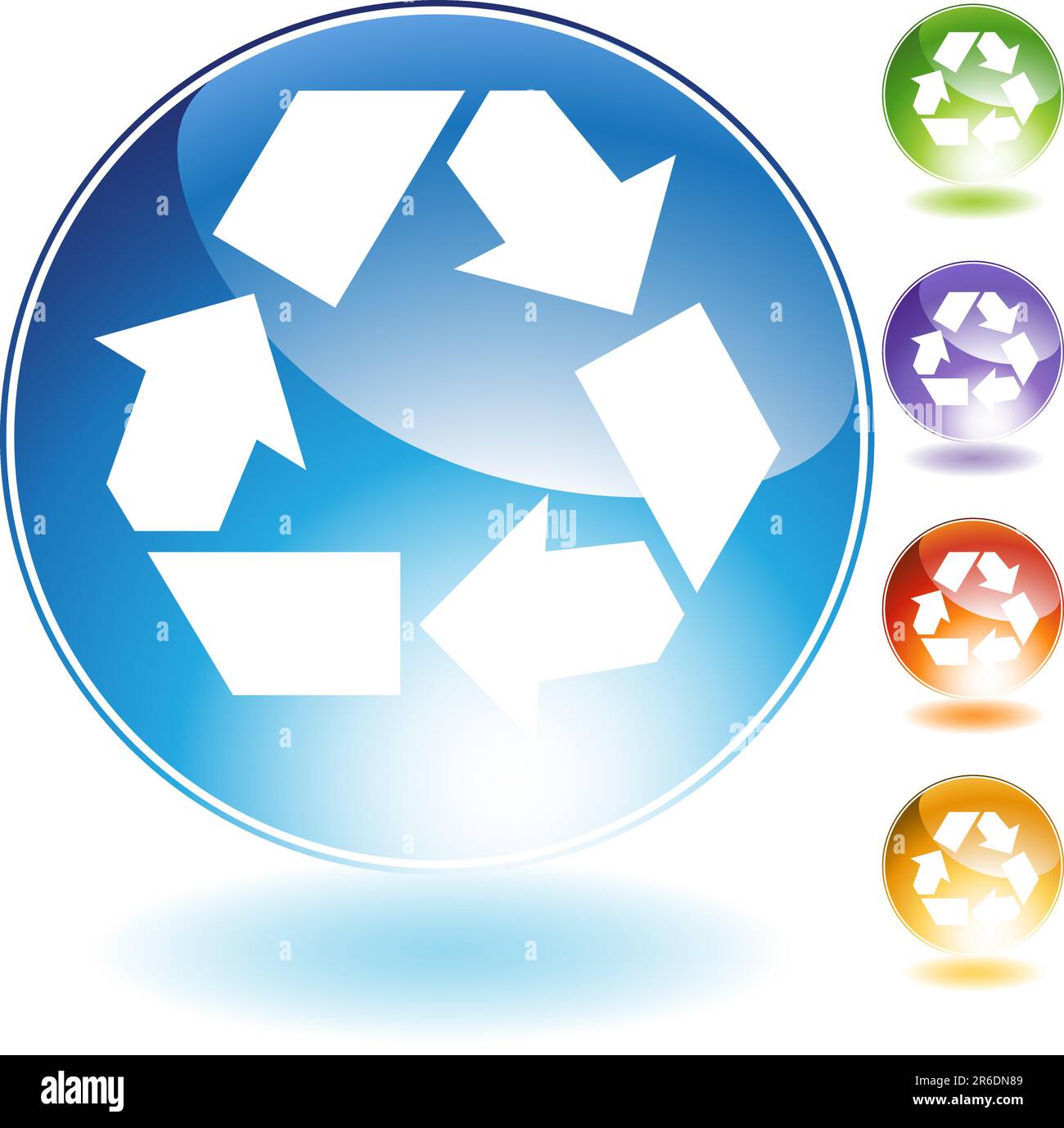 3D recycling icon in multiple colors Stock Vector Image & Art - Alamy