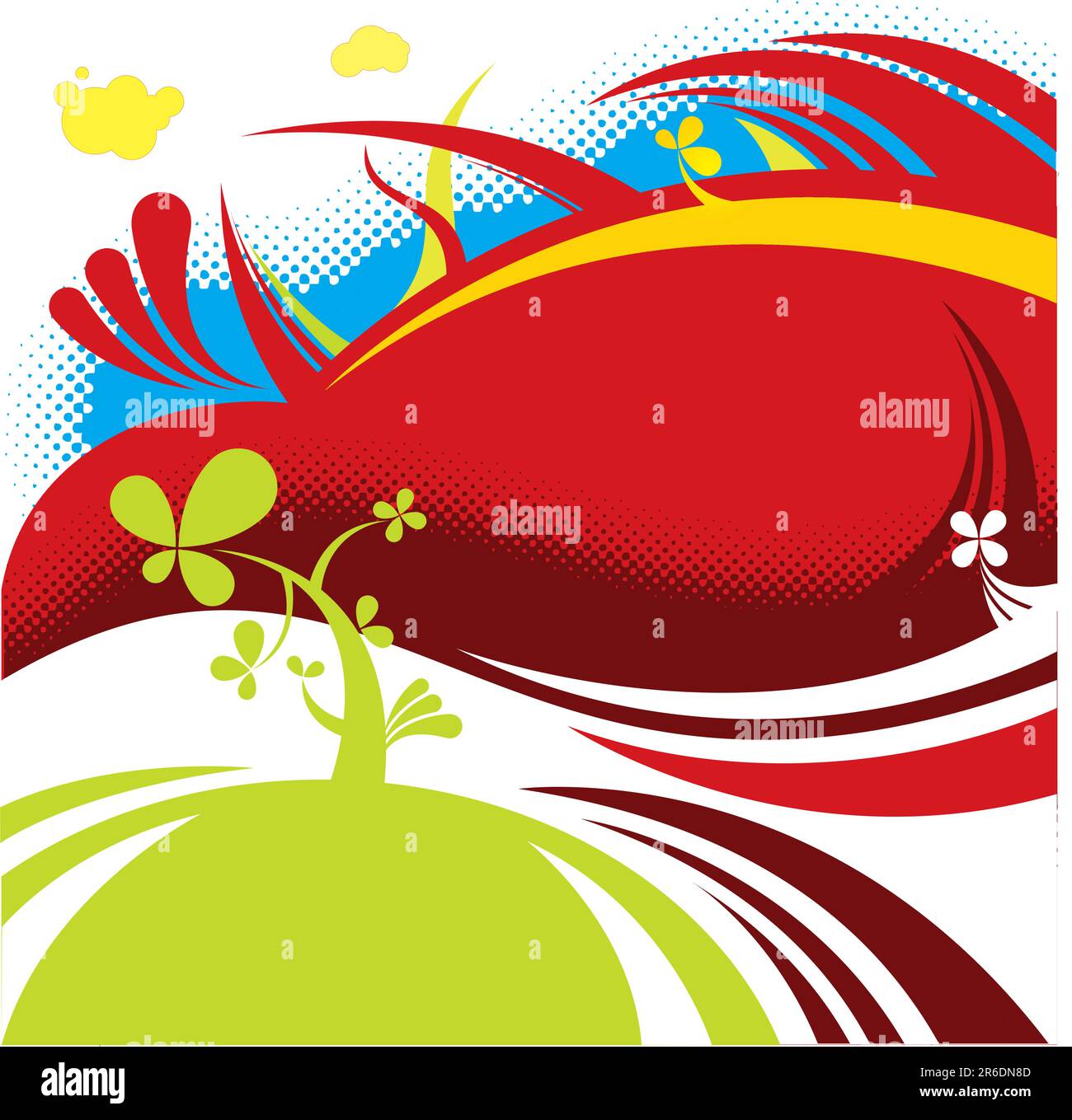 crazy color abstract flower vector background Stock Vector Image & Art ...