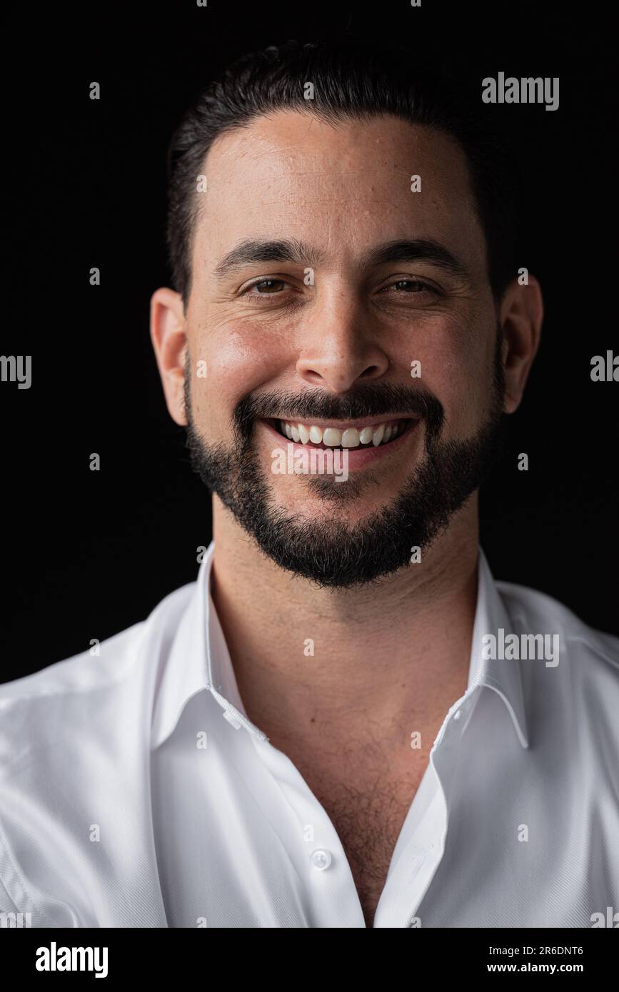 Vertical shot handsome cheerful hi-res stock photography and images - Alamy