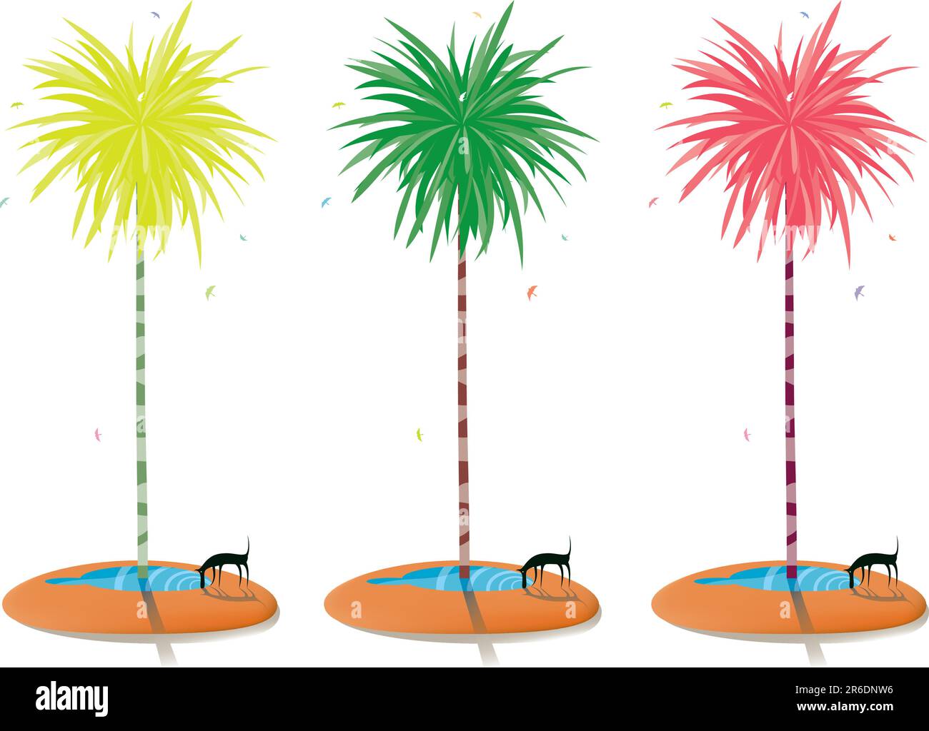 three color tree pattern design Stock Vector Image & Art - Alamy