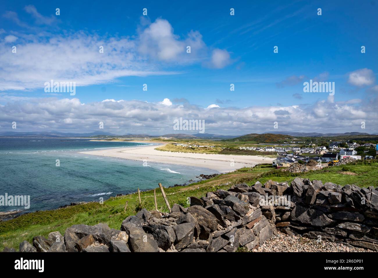Narin Strand seen from the viewpoint in Portnoo, County Donegal ...